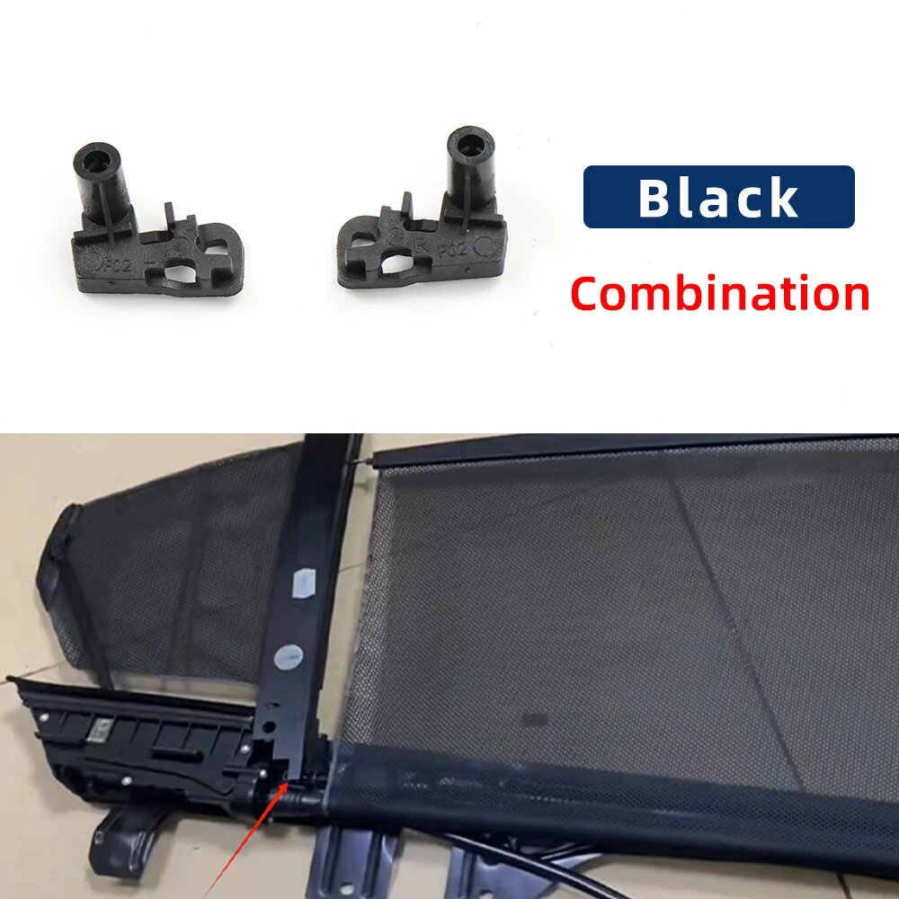Крючки для солнцезащитной шторки BMW F02 F07 F18, Black, One Pair