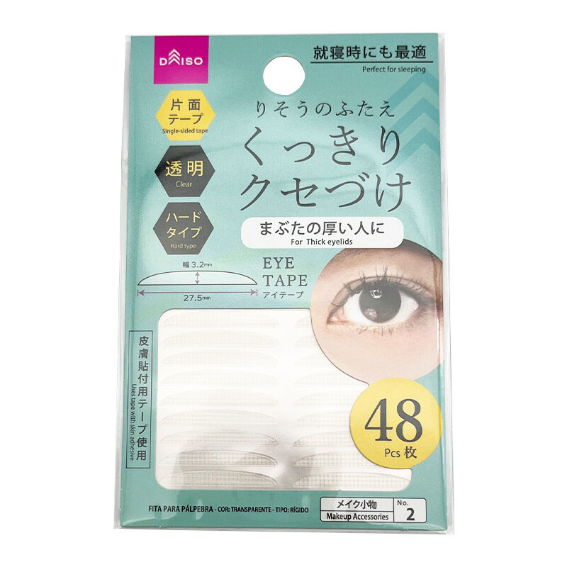 DAISO Прозрачные Накладные для Двойных Век, Матовая Незаметная Основа, 48 Штуки