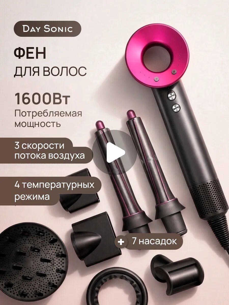 Фен для волос профессиональный 5в1 ICON Air