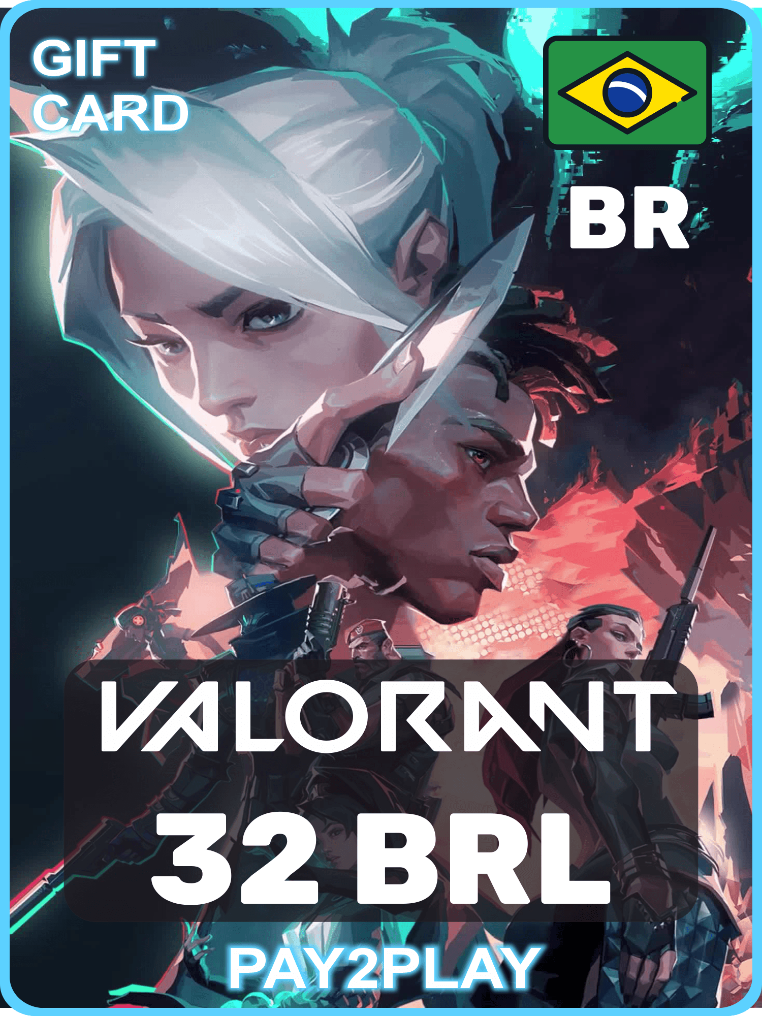 Подарочная карта Valorant 32 BRL, Бразилия / цифровой код / Valorant Gift Card Brazil, 32 BRL