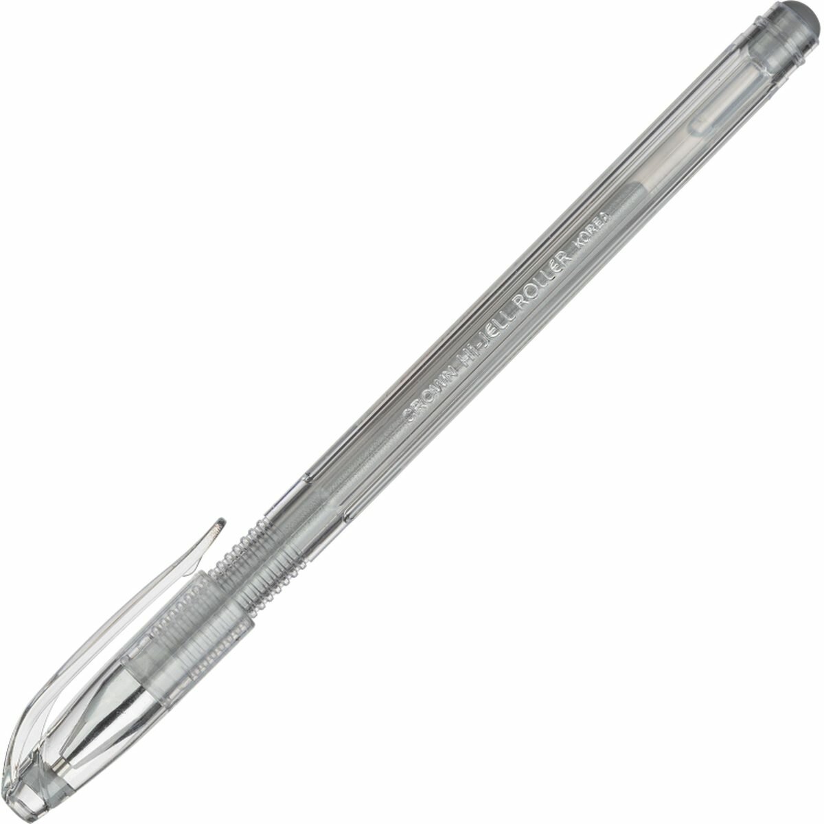 Ручка гелевая Crown Hi-Jell Metallic (0.5мм, серебристый металлик) (HJR-500GSM), 12шт.