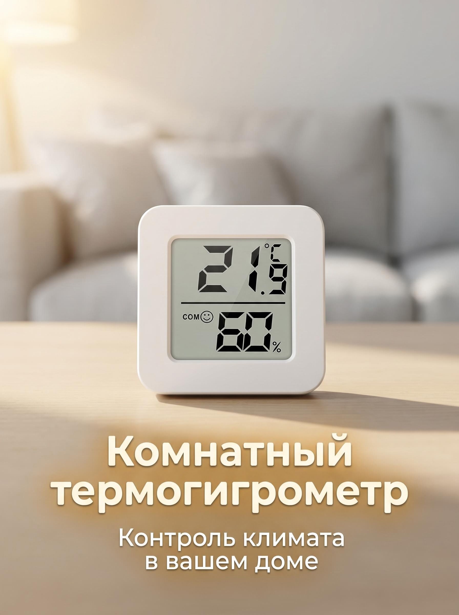 Термометр гигрометр комнатный, цифровой, для измерения температуры и влажности, 45 мм 1 шт. термогигрометр для дома
