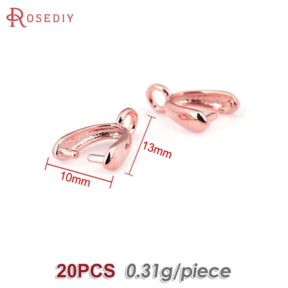 Подвески Rosediy, розовое золото, 10x13 мм, 20 шт.