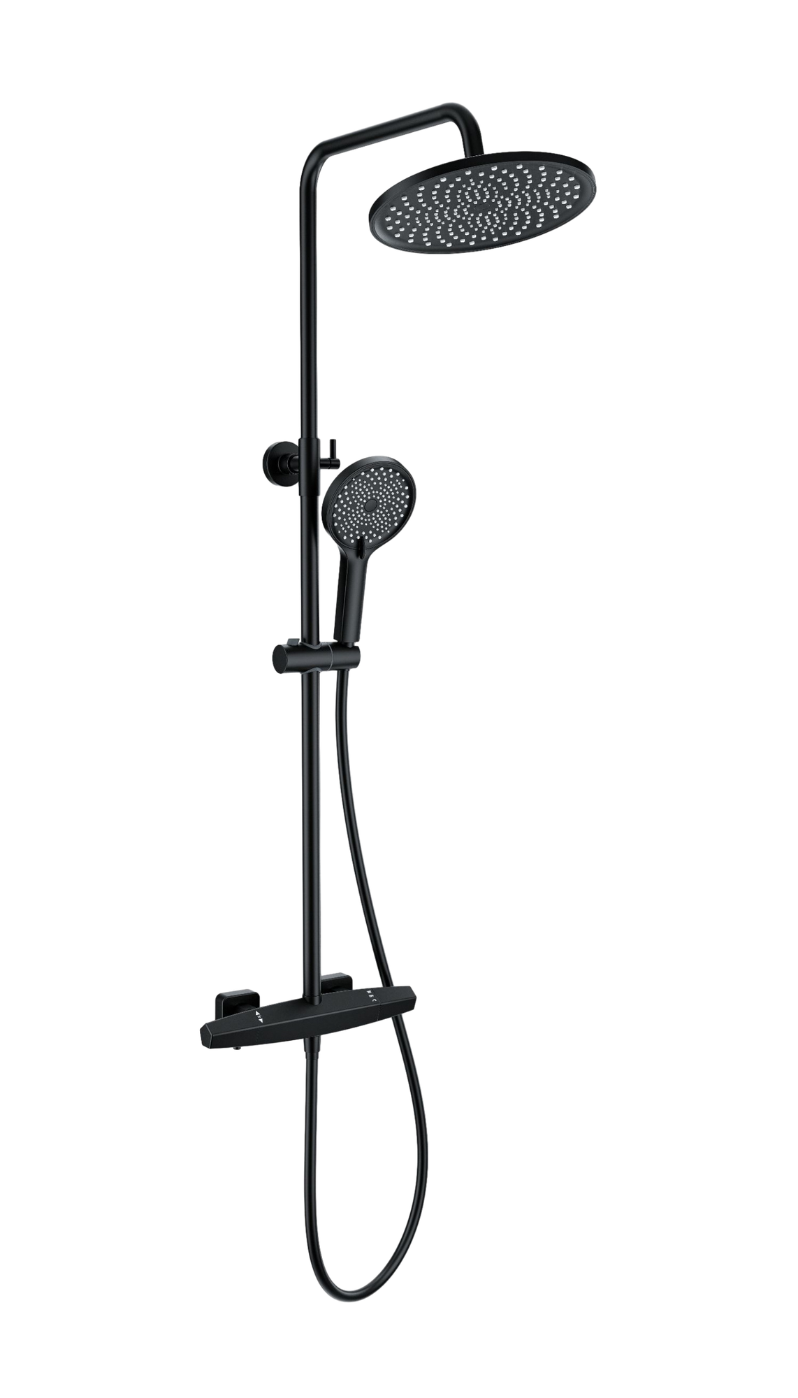 Душевая стойка Wonzon & Woghand Neo WW-B3045-A-MB со смесителем, с термостатом, матовая черная