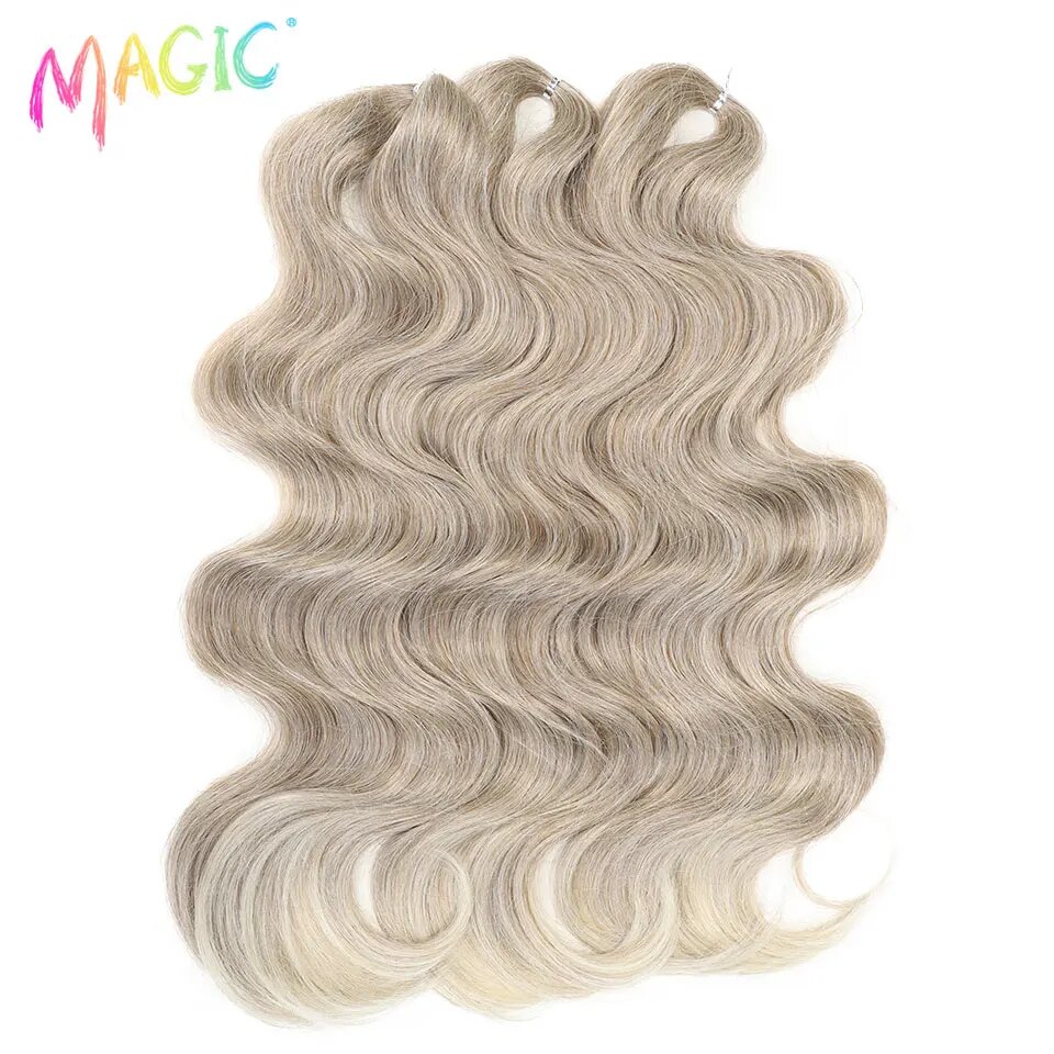 Синтетические волосы Magic Body Wave 24 дюйма, 3 шт, черные T-LINEN(62)
