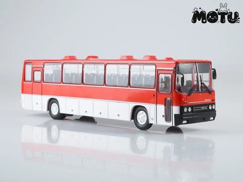 Наши Автобусы №18 Икарус-250.59 1:43 коллекционная модель автобуса, металл/пластик, красная