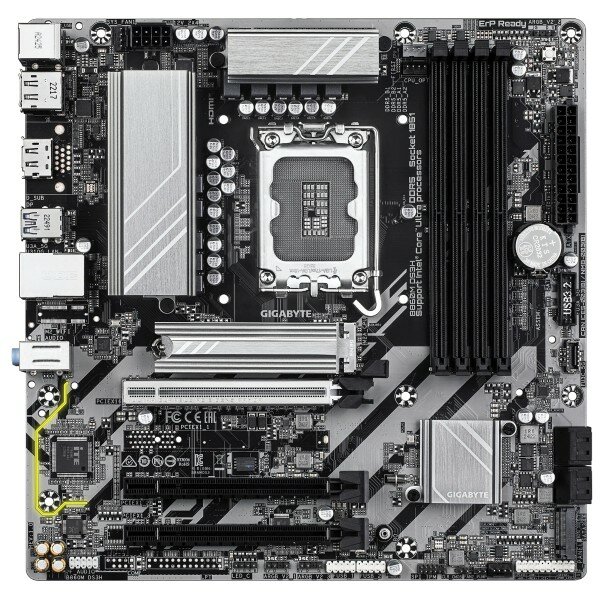 Материнская плата Gigabyte B860M DS3H (rev. 1.0), LGA1851, Intel B860, 4xDDR5, 4xSATA, 2xM.2, 1xPCIe 5.0 x16, 2xPCIe 4.0 x1, 2xDP, 1xHDMI, 1x2.5Gb LAN