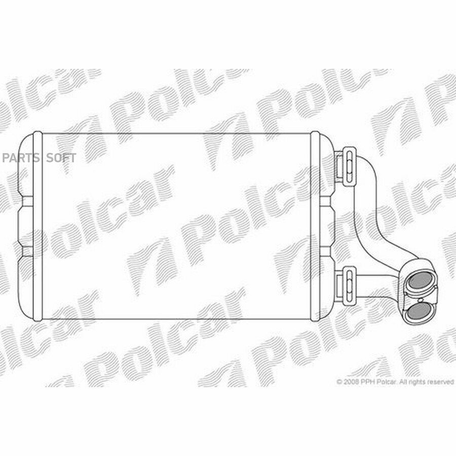 Радиатор печки BMW 3 E36 (91-98) от официального дистрибьютора, POLCAR, артикул 2007N85