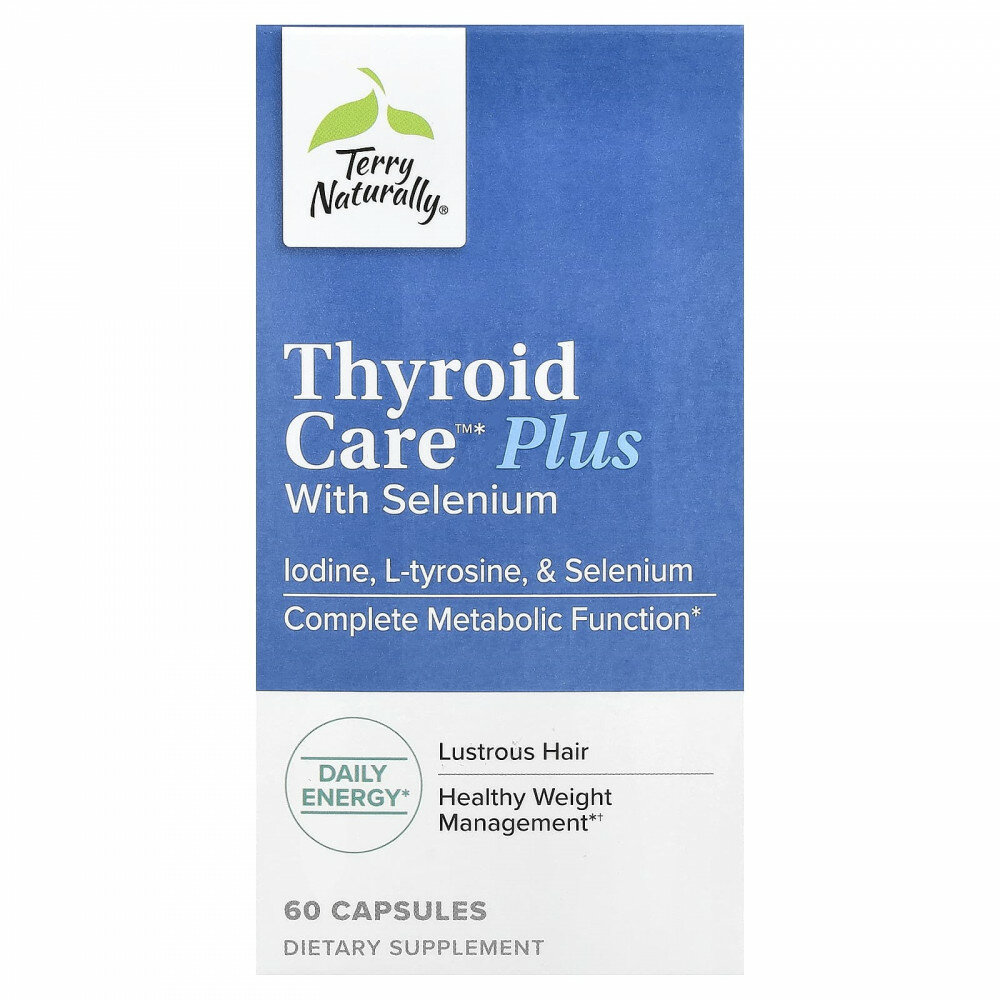 Terry Naturally, Thyroid Care™ Plus с селеном, 60 капсул
