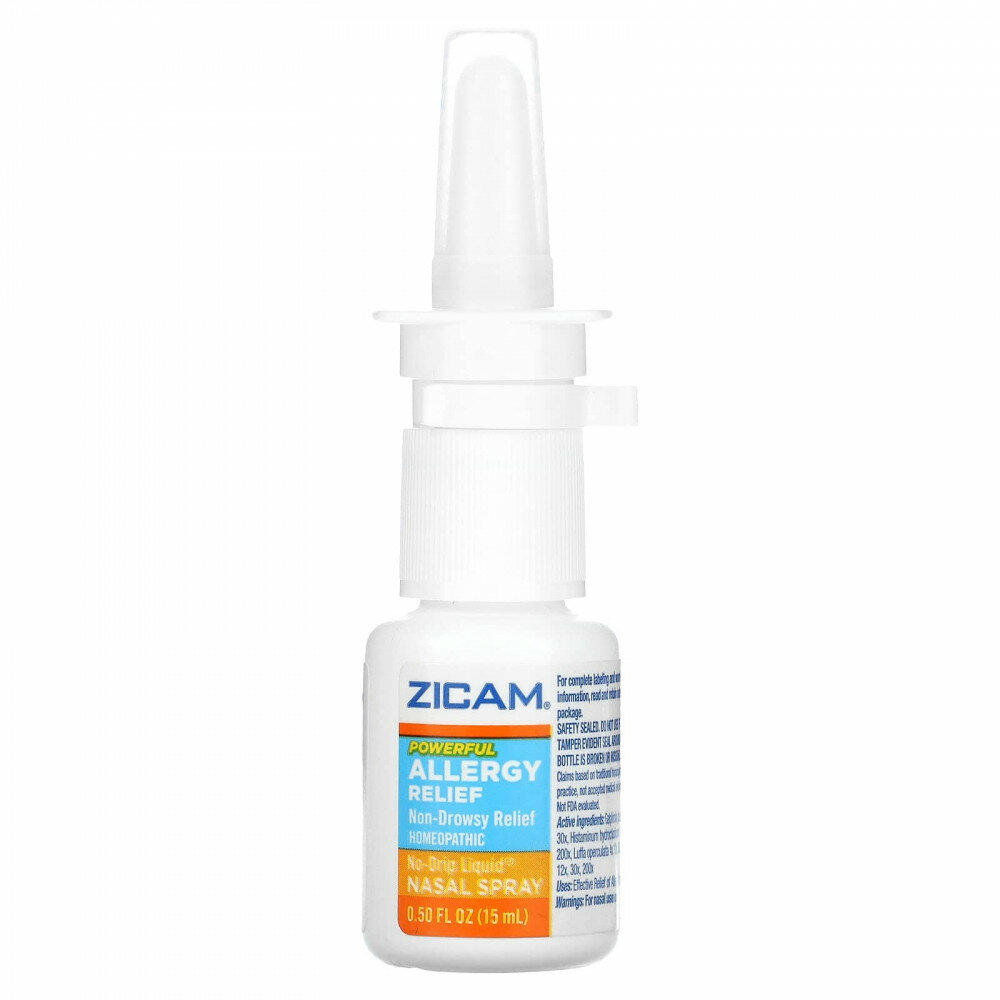 Zicam, Powerful Allergy Relief, жидкий спрей для носа без капель, 15 мл (0,50 жидк. унц.)