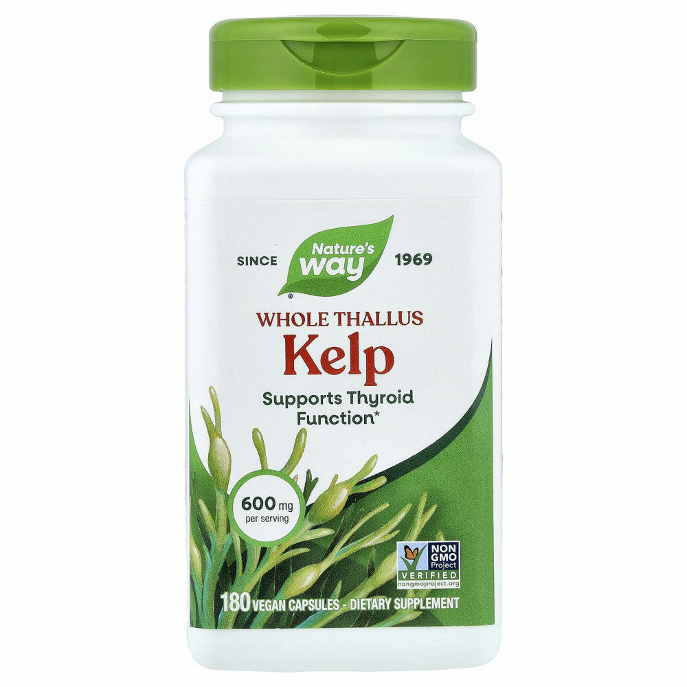 Nature's Way, келп с цельным талломом, 180 капсул