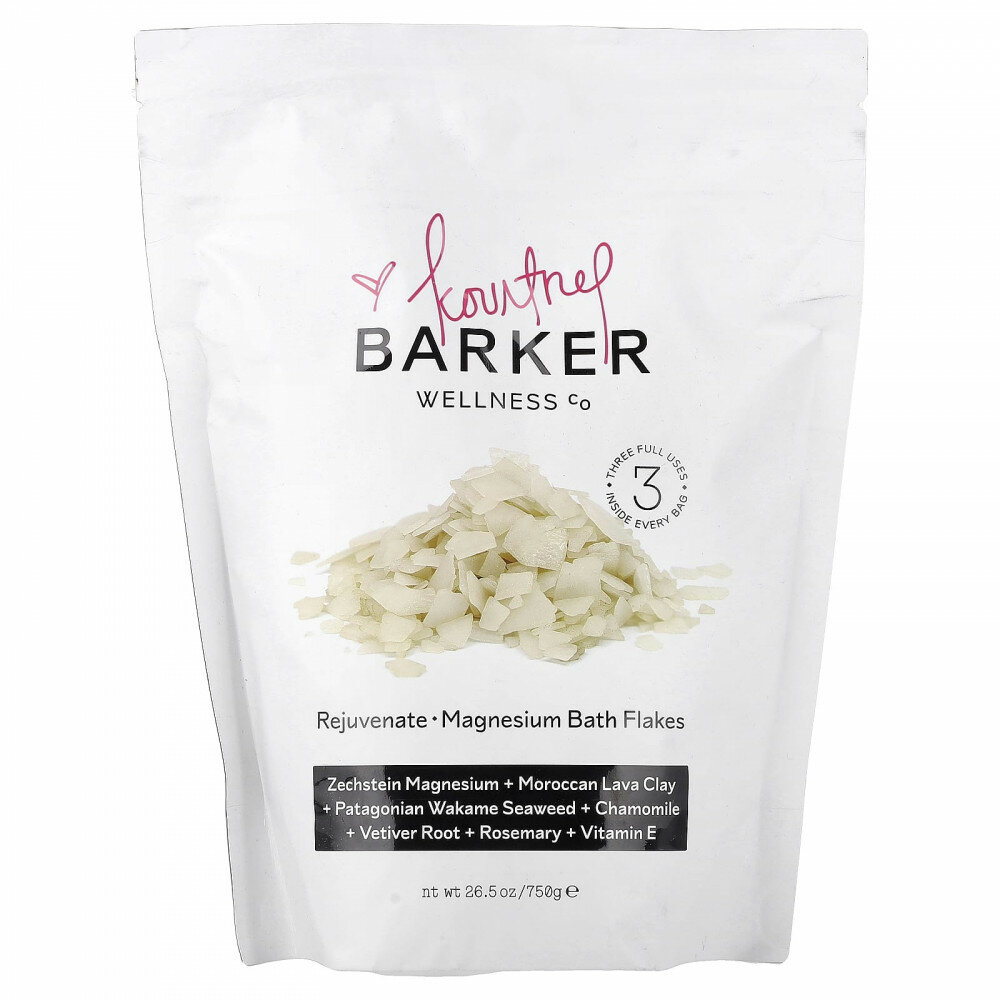 Barker Wellness Co, Rejuvenate, хлопья для ванн с магнием, 750 г (26,5 унции)