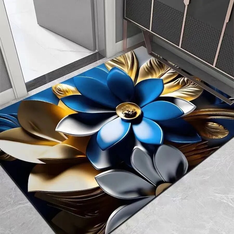 Коврик для ванной 40x60 см 3D-эффект, микрофибра, хаки, серый