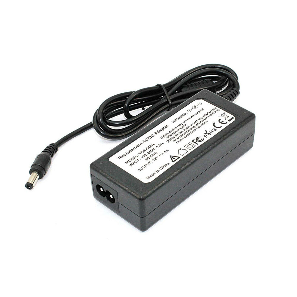 Блок питания для монитора и телевизора LCD 12V 4A 48W 5.5x2.1mm (124485521) черный OEM