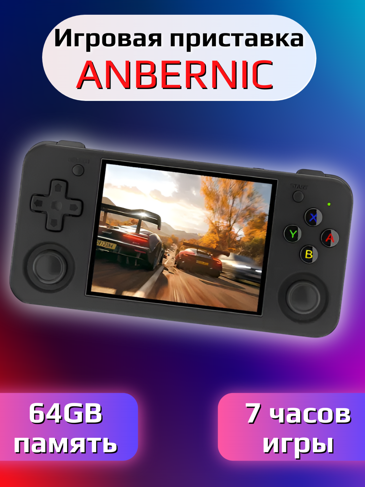 Игровая приставка, портативная приставка игровая ANBERNIC RG35XX 64GB, 5000+ игр