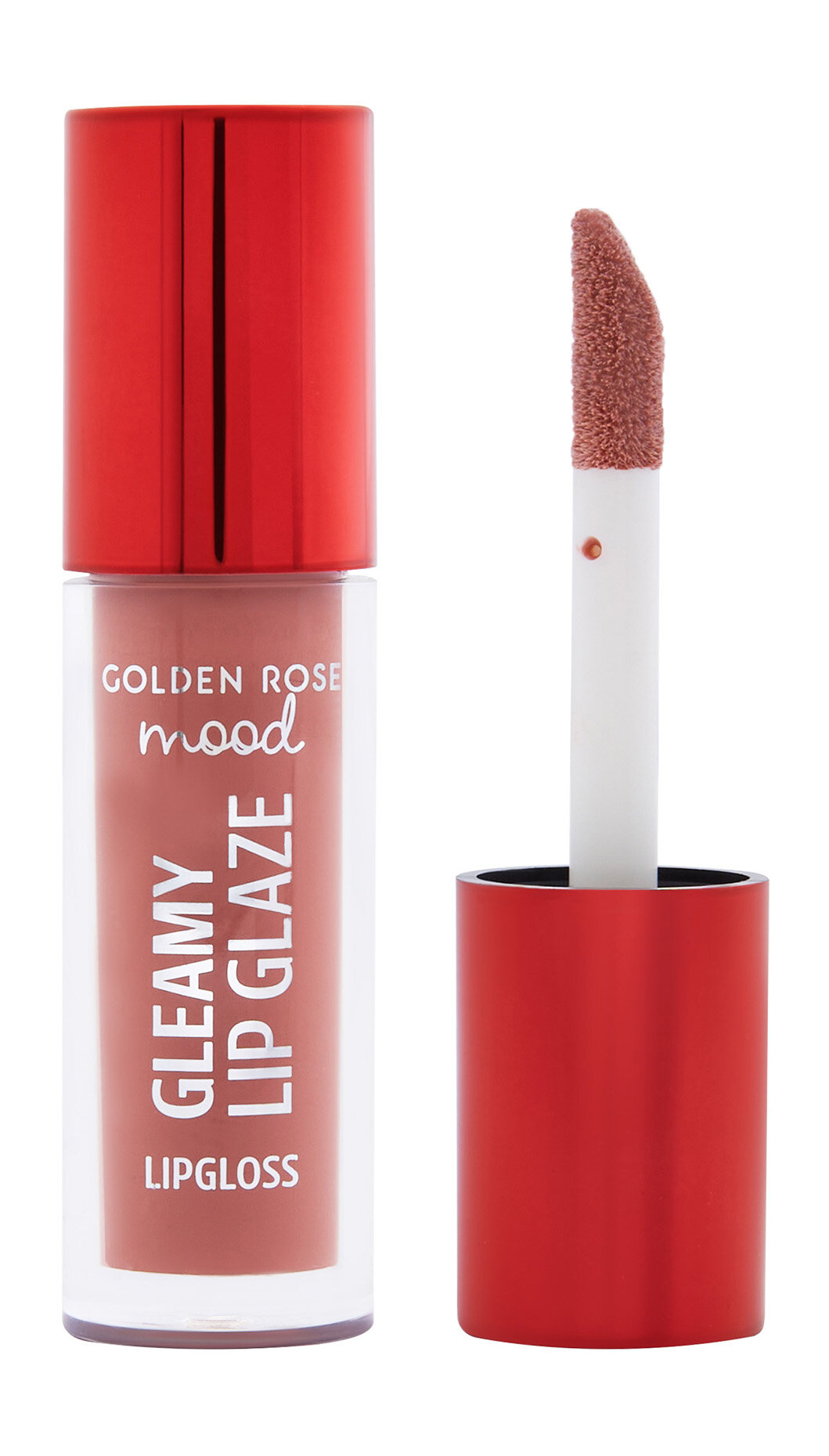GOLDEN ROSE Блеск для губ Mood Gleamy Lip Glaze Lipgloss, 4,7 мл, 201 Nude Kiss