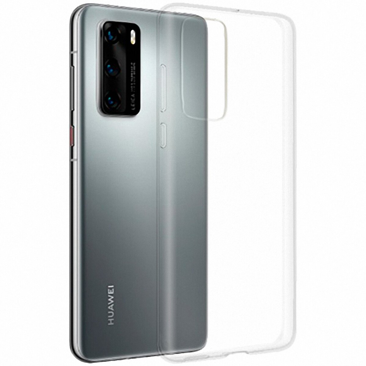Чехол накладка для Huawei P40 силиконовый прозрачный глянцевый