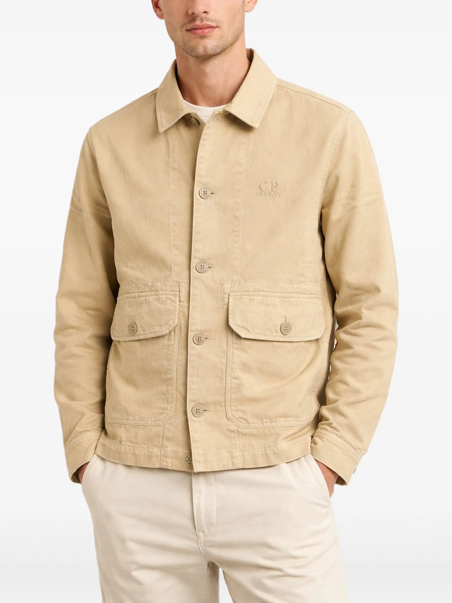 Рубашка C.P. COMPANY Buttoned pocket overshirt, размер L, разноцветный — фото 1