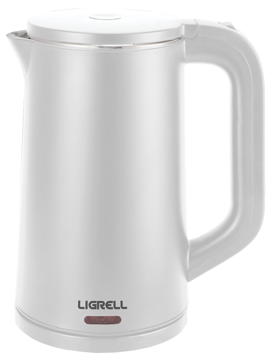Чайник электрический Ligrell LEK-1727PS, 2000 Вт, объем 1,7 л, защита от перегрева, автоматическое отключение, белый
