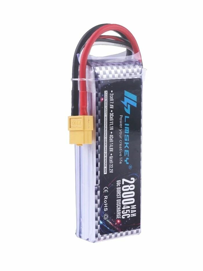 Аккумулятор LiPo 3S 11,1V, 2800mAh, 45C XT60