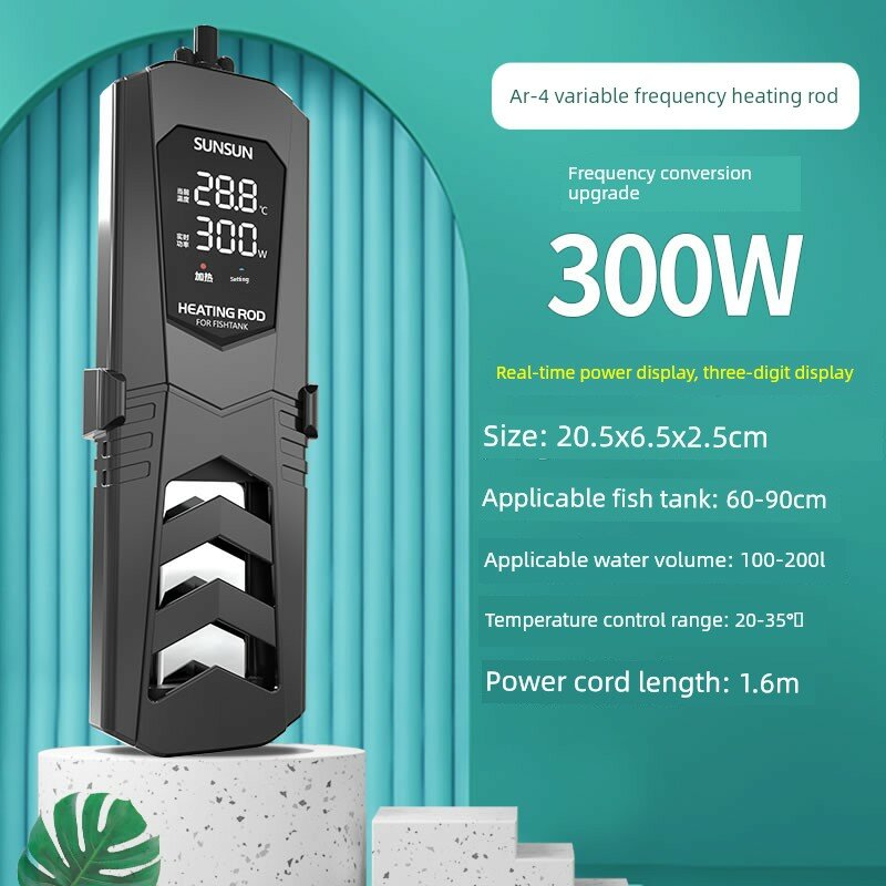 PTC аквариумный обогреватель 300 Вт с PID цифровым дисплеем и умным управлением для автоматического обогрева