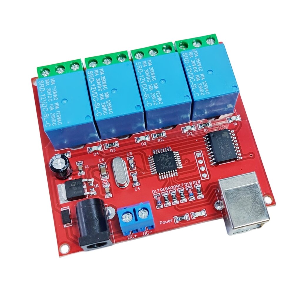 Модуль расширения платы ПК-реле 5V 12V 24V USB-переключатели управления для автоматизации