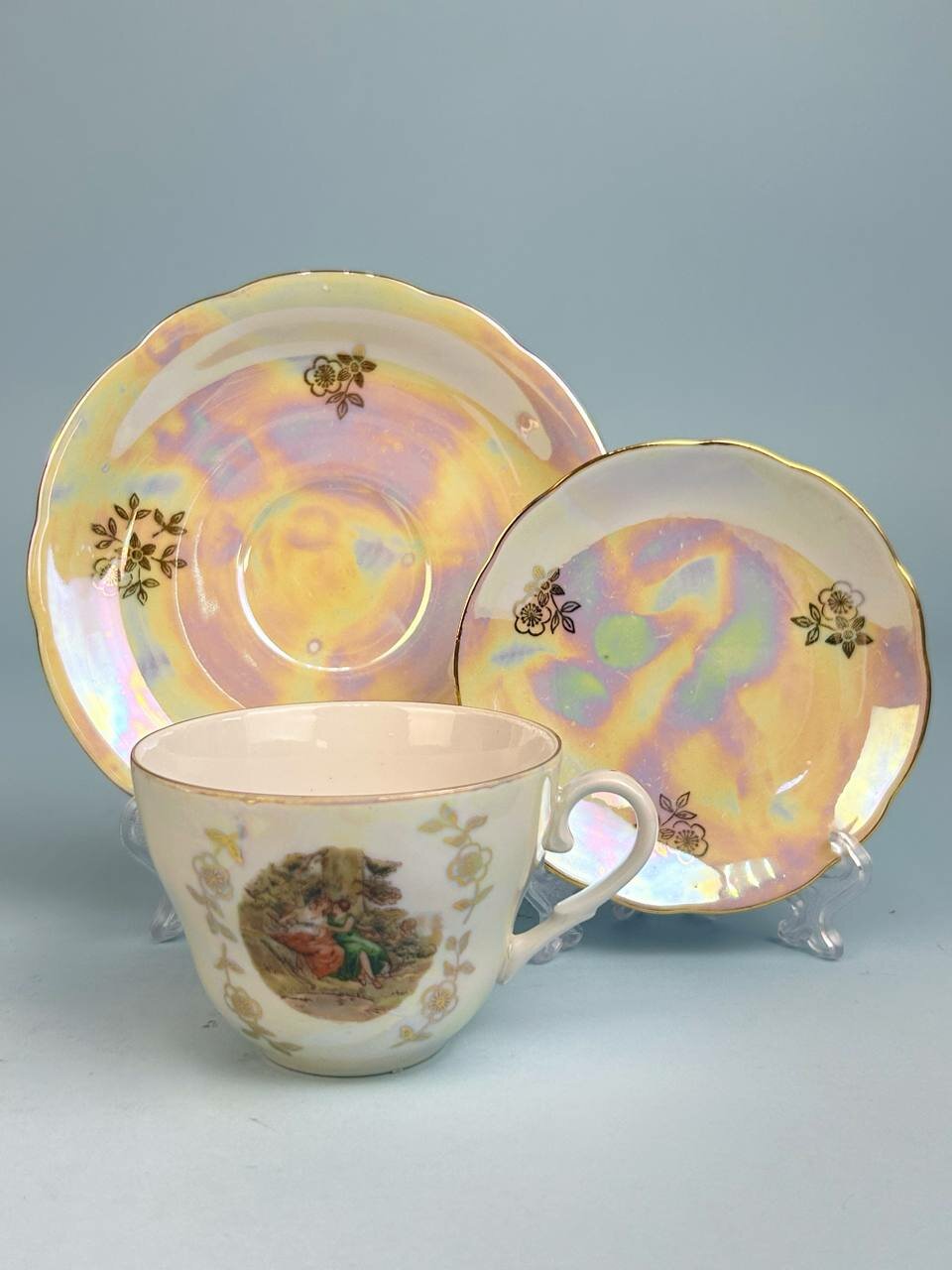 Чайное трио из сервиза "Мадонна" винтаж ГДР