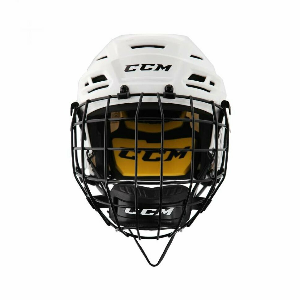 Шлем хоккейный полевого игрока с маской CCM Tacks 210 Combo SR white (S (52.5-57 см))