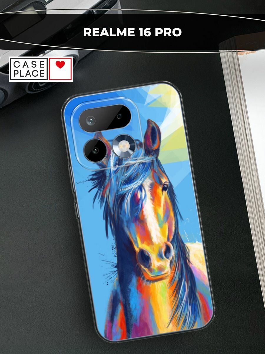 Чехол на Realme 16 Pro / Реалме 16 Про с принтом Лошадь арт 3