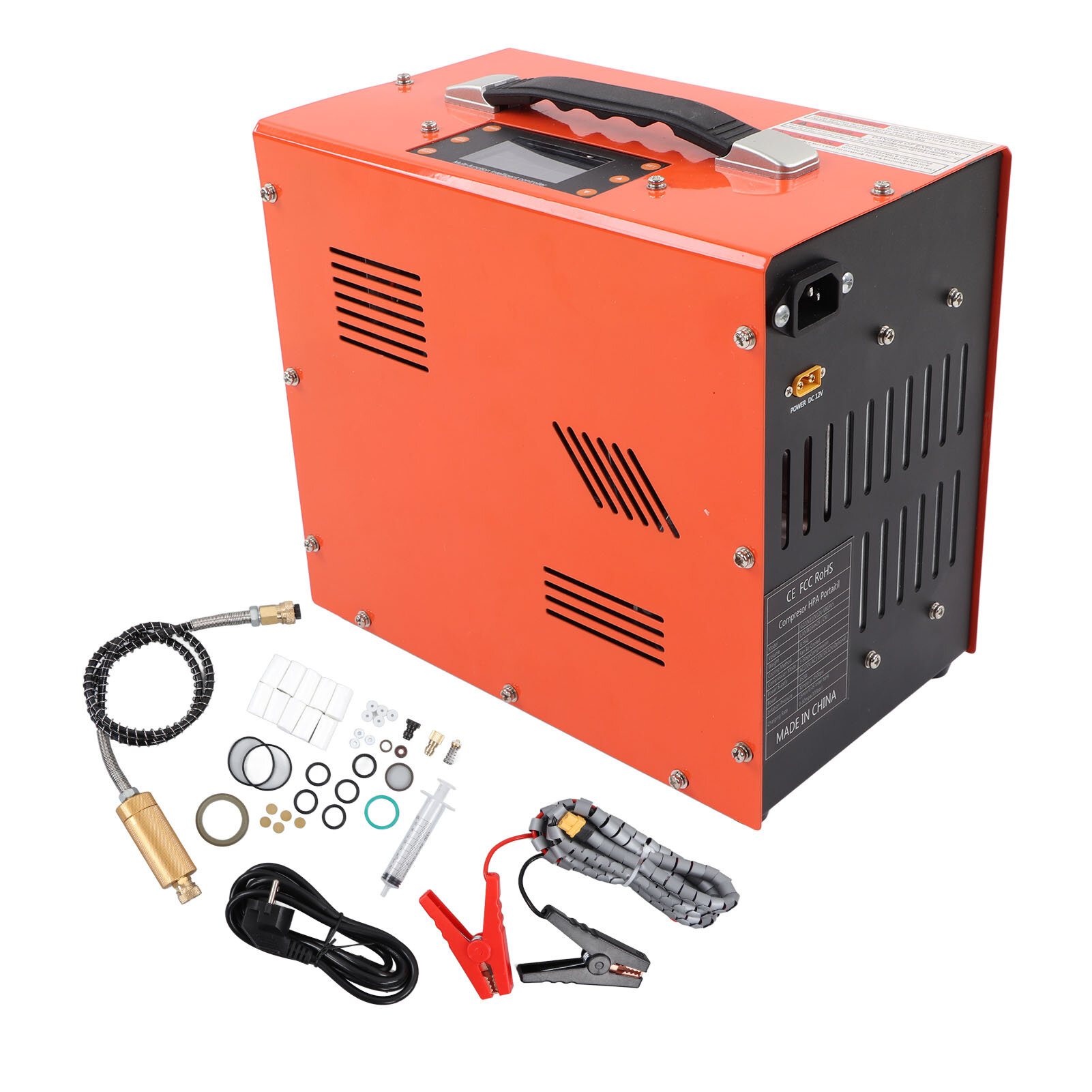 Компрессор высокого давления PCP с ЖК-дисплеем, автостоп, для дайвинга, 12В