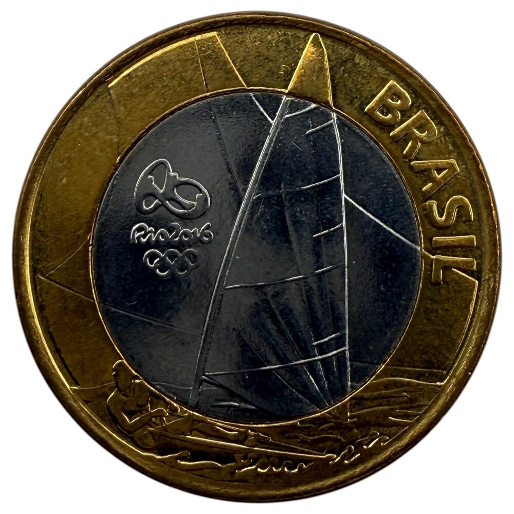 Бразилия 1 реал 2015 г. (XXXI летние Олимпийские Игры, Рио-де-Жанейро 2016 - Парусный спорт)