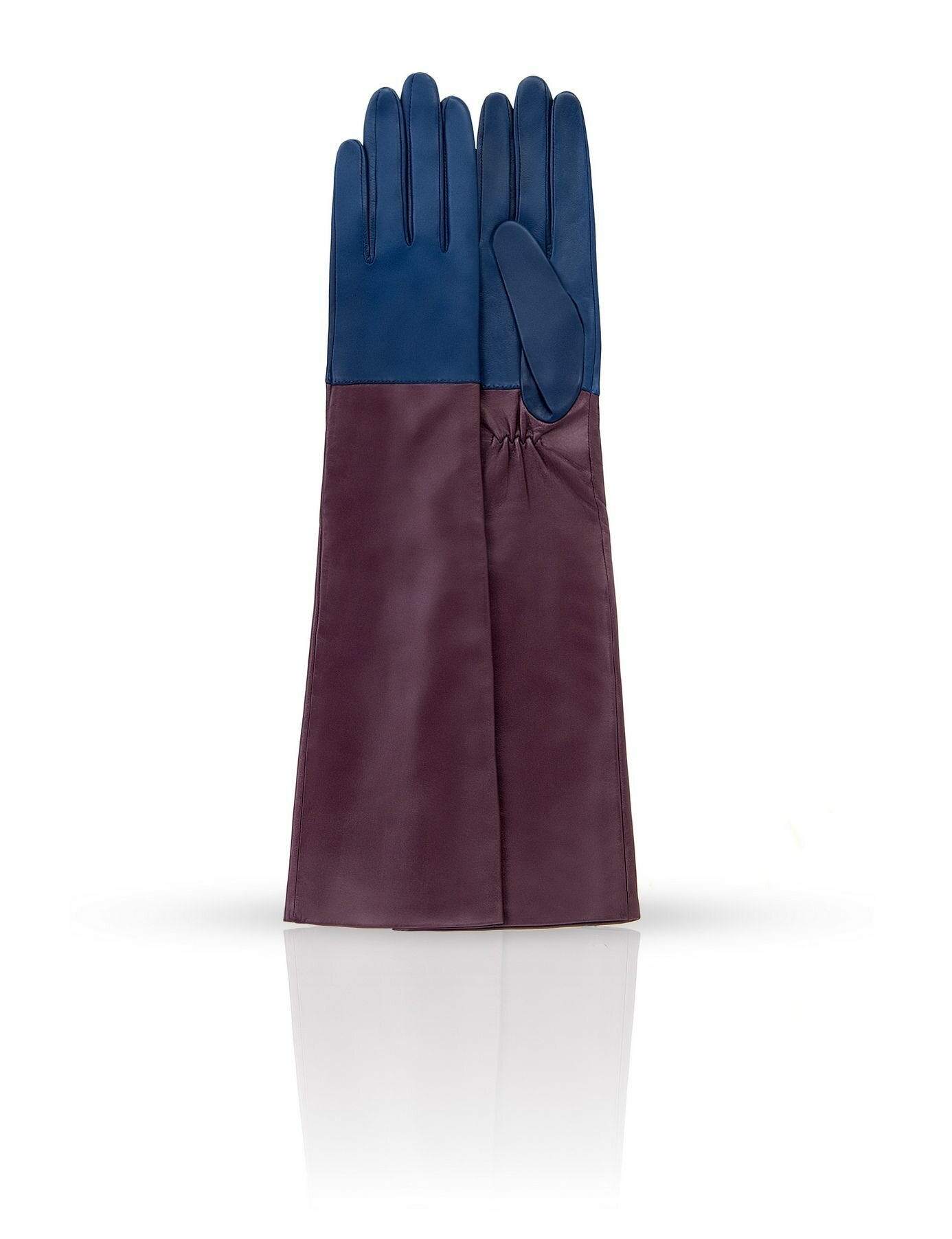 Перчатки длиные Оперные из кожи с подкладкой из шелка Mulberry