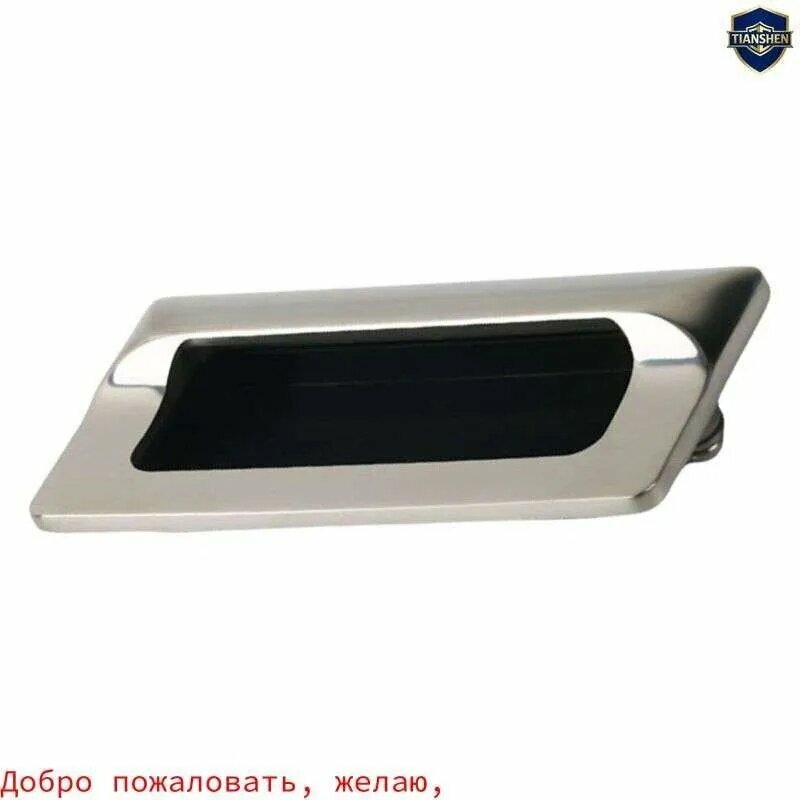 Дверная ручка со встроенной невидимой ручкой из нержавеющей стали 304, зеркало из нержавеющей стали