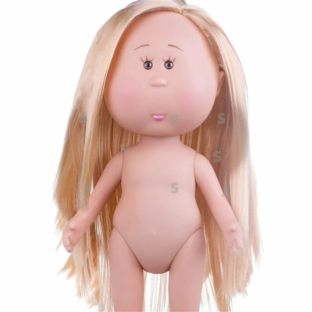 1 24-сантиметровая картофельная кукла mia doll nude baby set-Общая мускулатура, золотистые прямые волосы, 3 7 баллов(6)