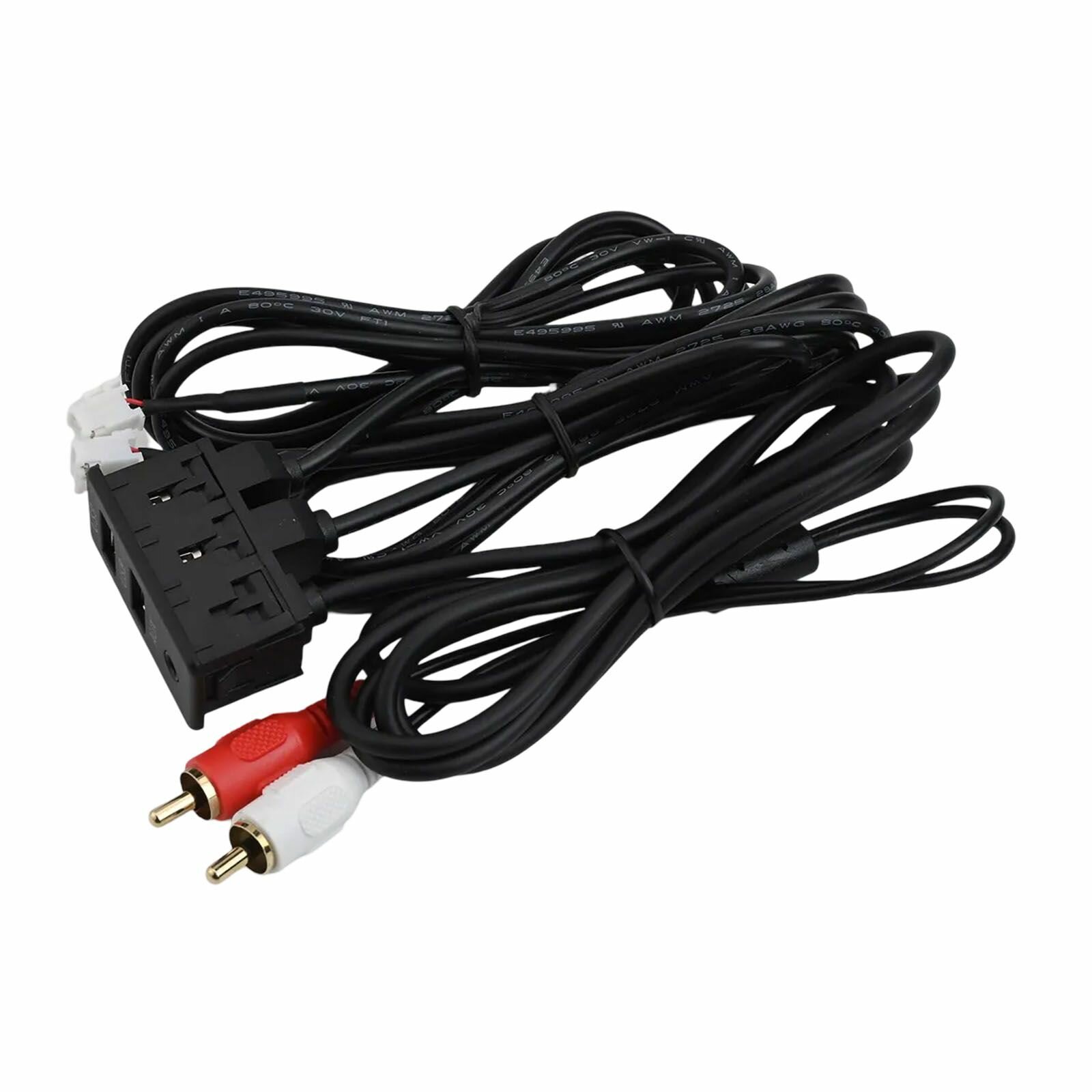 USB + AUX разъем для автомагнитолы (диагональ 0.66"), для приборной панели, панель 4,2×2,2 см, кабель 145 см