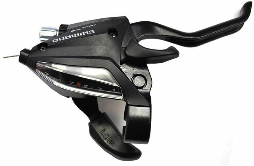 Шифтер/Тормозная ручка Shimano Tourney ST-EF500-7R, правая, 7 скоростей, 2050 мм Черный
