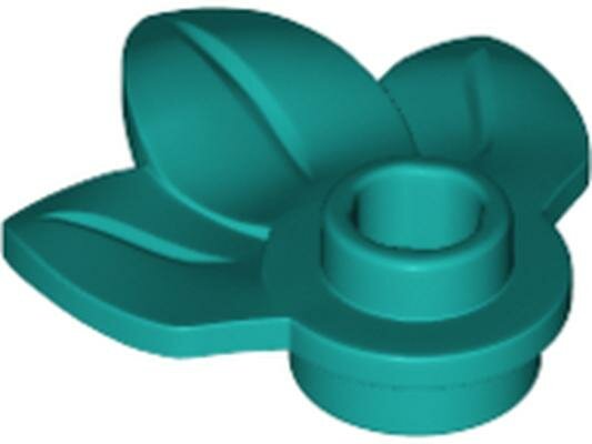 Деталь Lego 32607 Plant Plate, Round 1 x 1 with 3 Leaves