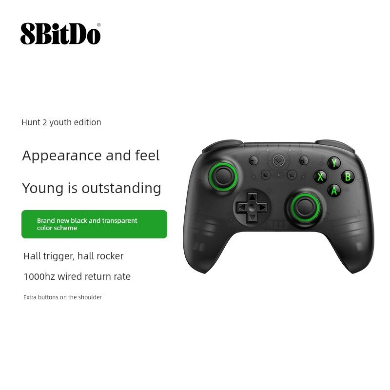 8BitDo Neptune 2 Беспроводной черный геймпад для ПК, Steam, Android Bluetooth