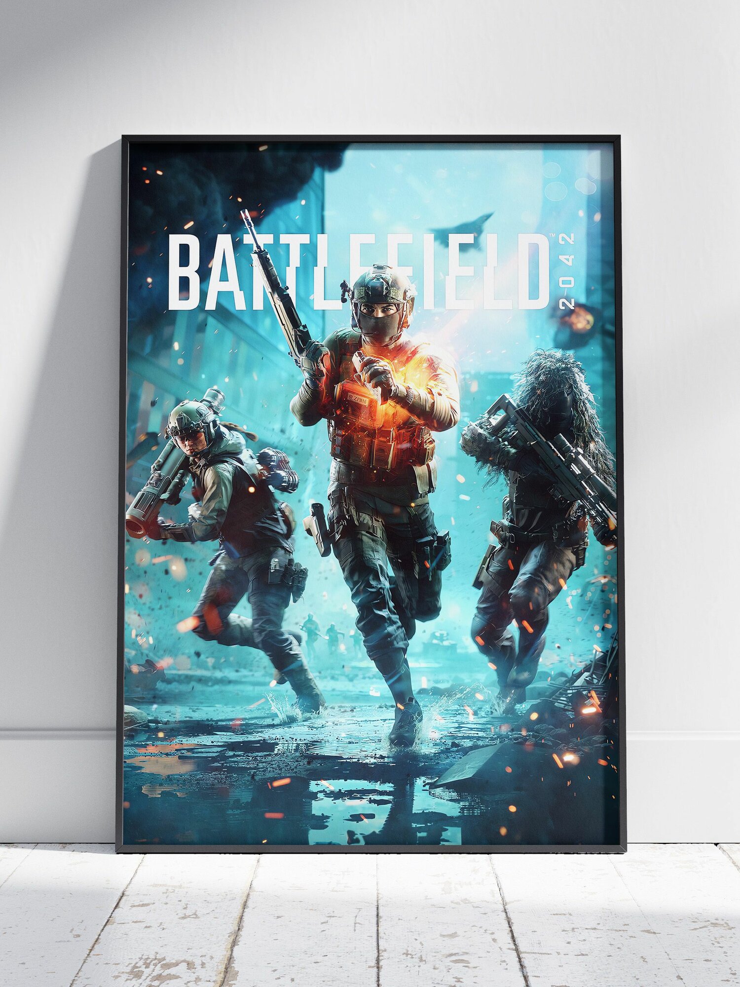 Плакат на стену для интерьера Батлфилд (Battlefield 2042 - 3) - Постер по компьютерной игре формата A3 (30x42 см)