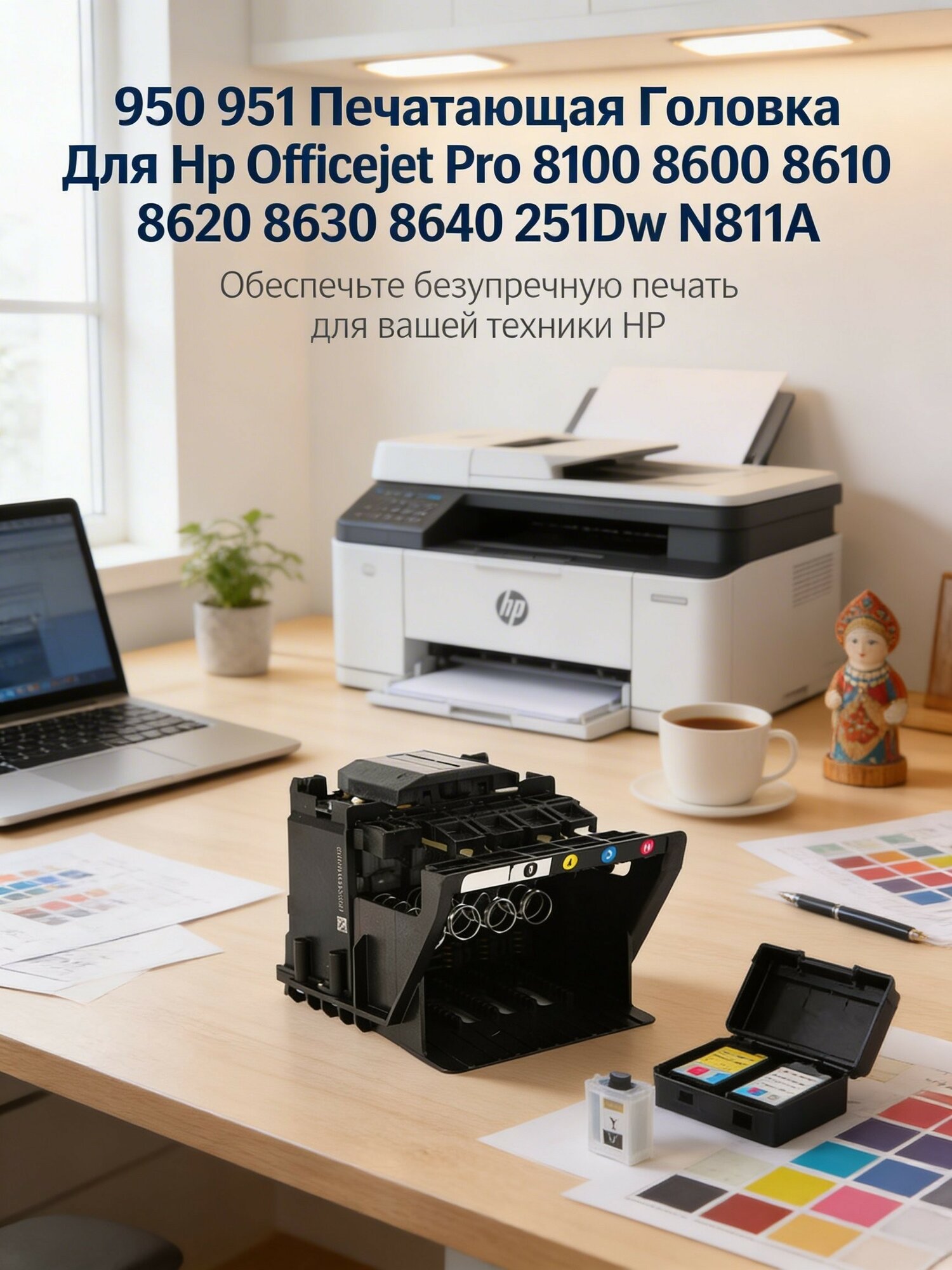 Печатающая головка для HP Officejet Pro, совместимая с 950 и 951 для моделей 8100 8600 8610 8620 8630 8640 251Dw N811A