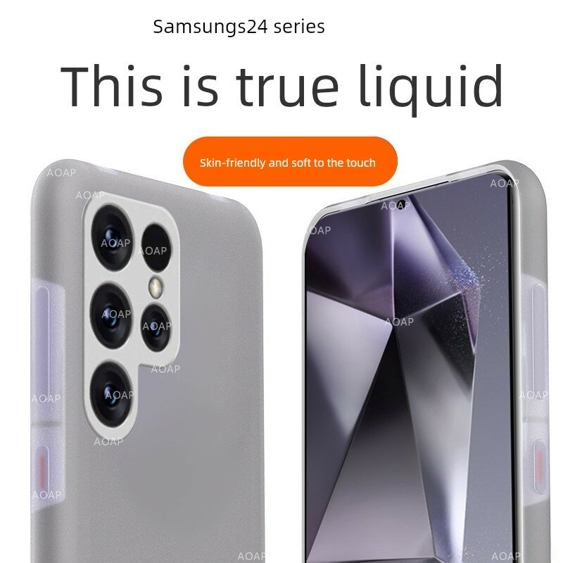 Galaxy S23+ Жидкий силиконовый чехол - Кокосово-серый Превентивная защита