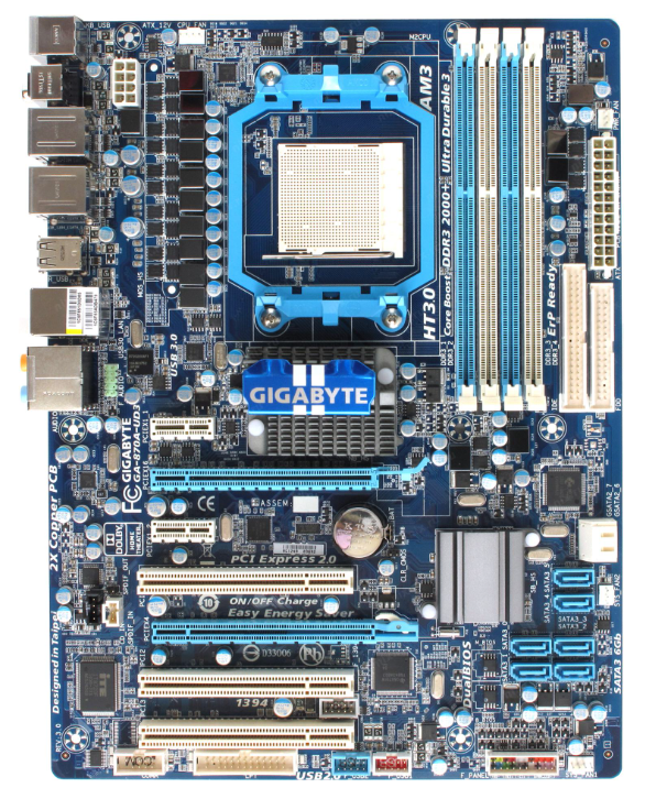 Материнская плата AM3 Gigabyte GA-870A-UD3 REV:3.1, AMD870/4DDR3/8SATA/USB3.0/Sb/Lan/ATX