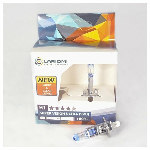 Лампа галогенная h1 12v 55w p14.5s super vision ultra (коробка 2 шт.) LARIOMI LB1106SVU