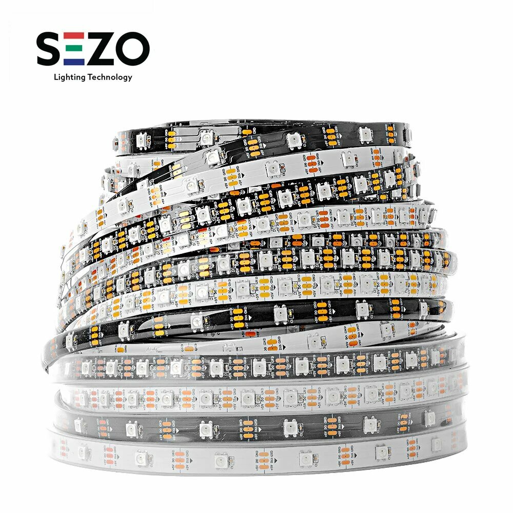 Светодиодная лента WS2812B RGB 5M 60L, IP65, 5V