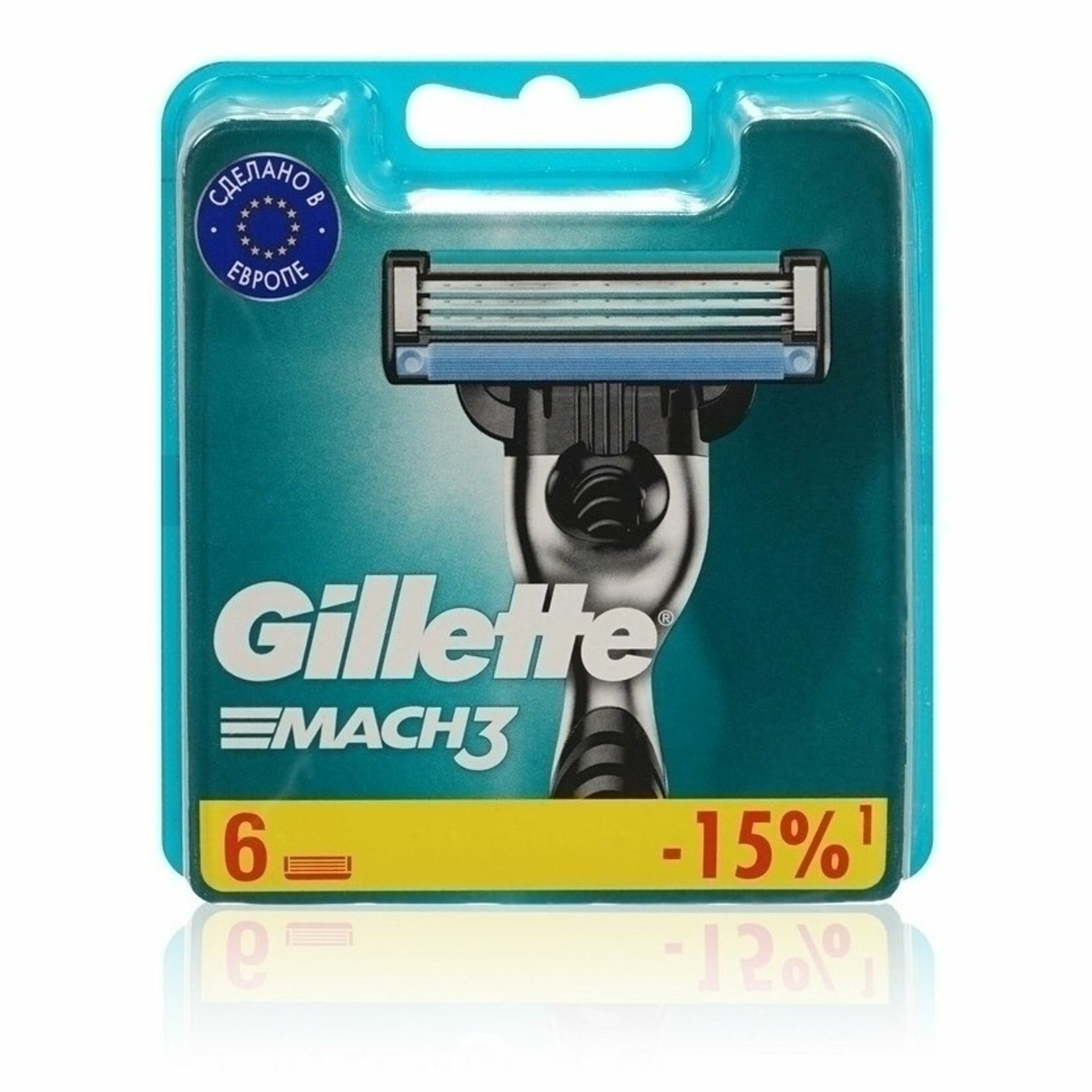 Сменные кассеты Gillette Mach3 с тремя лезвиями 6 шт