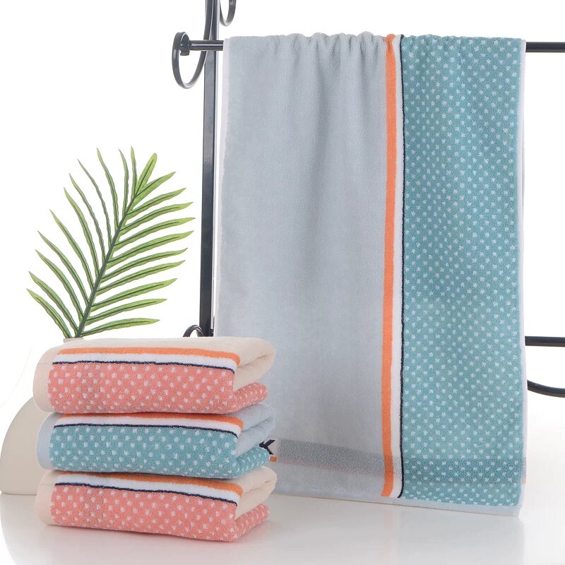 Чистая хлопковая большая ванная полотенца 90x40 см, 4 шт, узор в форме буквы K для душа