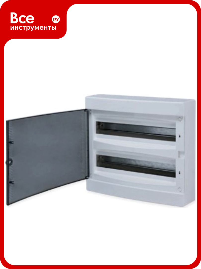 Распределительный навесной щит EKF "Unix" прозрачная дверь 2х18 модулей IP41 PROxima ux-2x18-n