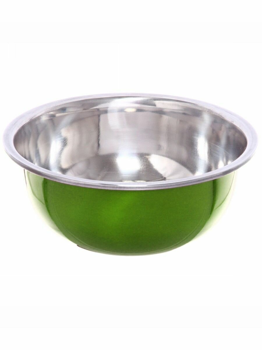 Миска металлическая 21 см 1000 мл зелёная