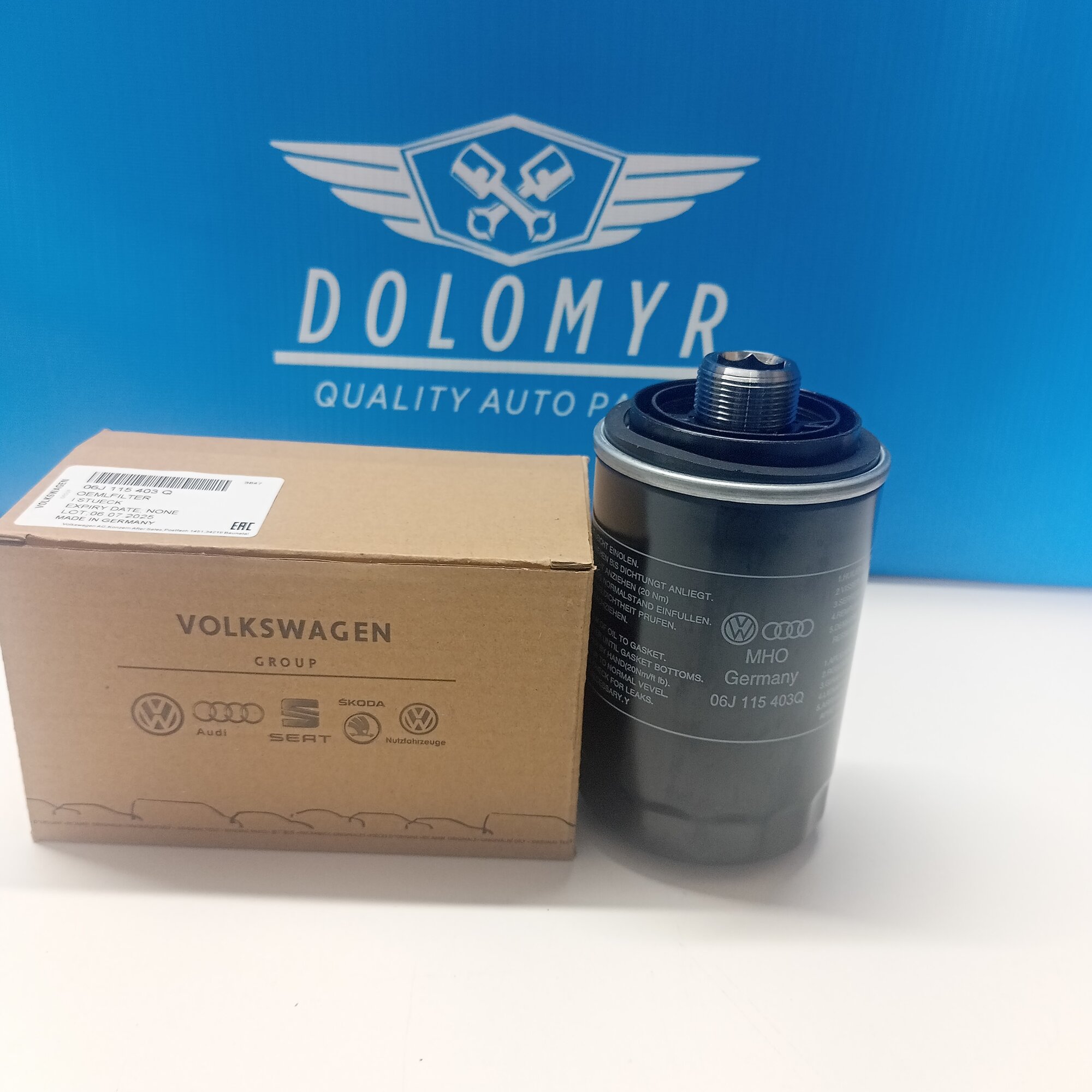 Фильтр масляный VAG 06J115403Q для Volkswagen/Skoda/Audi/Seat, для двигателей 1,8 л