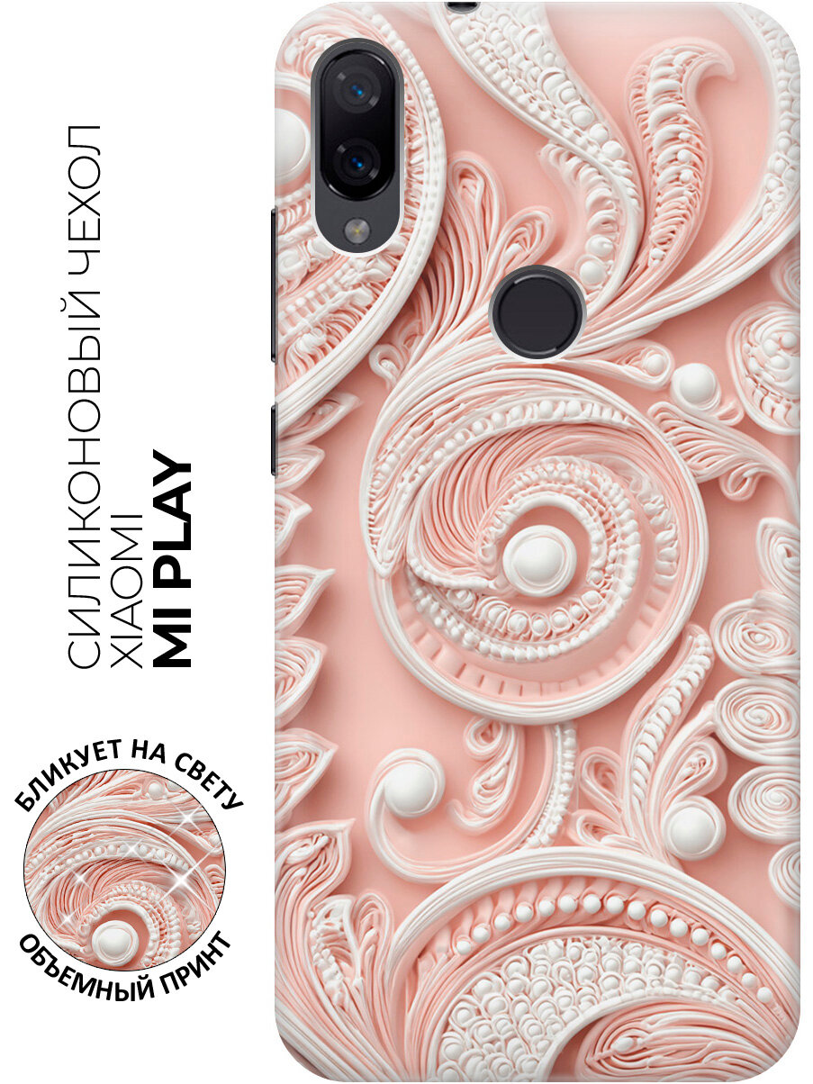 Силиконовый чехол на Xiaomi Mi Play с принтом "Персиковая мечта"